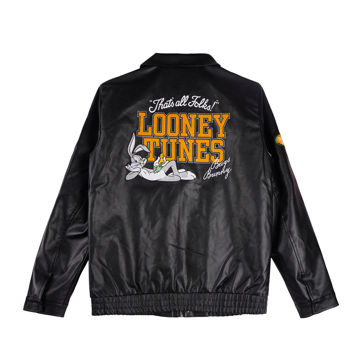 RRJ x Looney Tunes Men's Basic Leather Jacket Regular Fitting 162902 ...